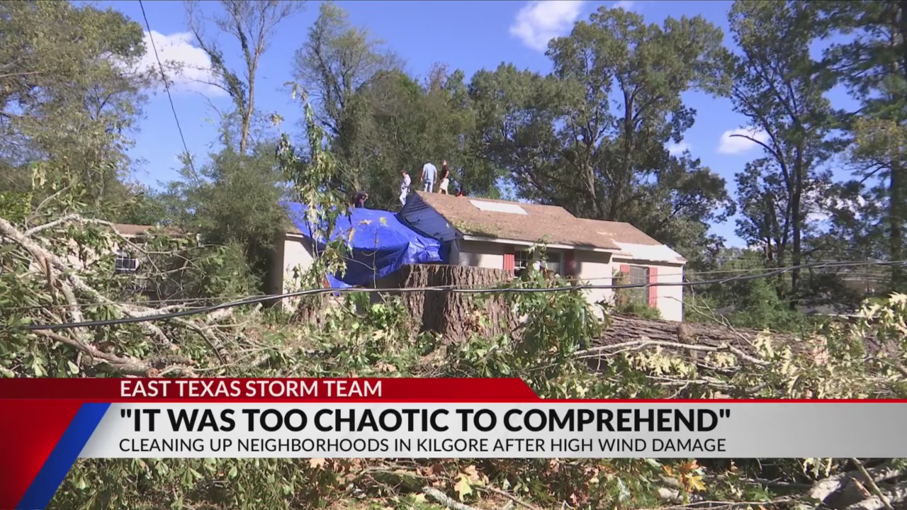 Severe weather strikes portions of East Texas, causing widespread damage