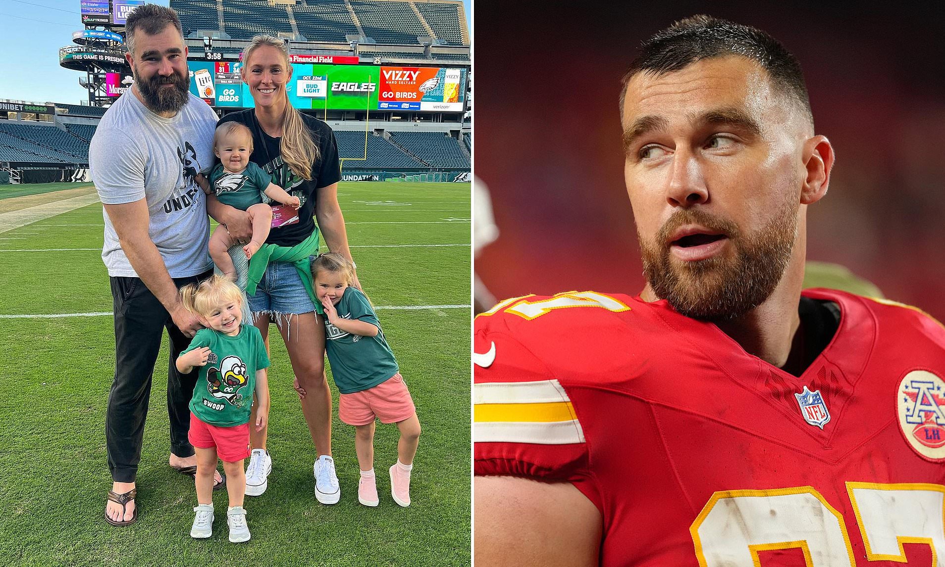 Kylie and Jason Kelce reveal why they'd be reluctant to let Travis babysit their four daughters