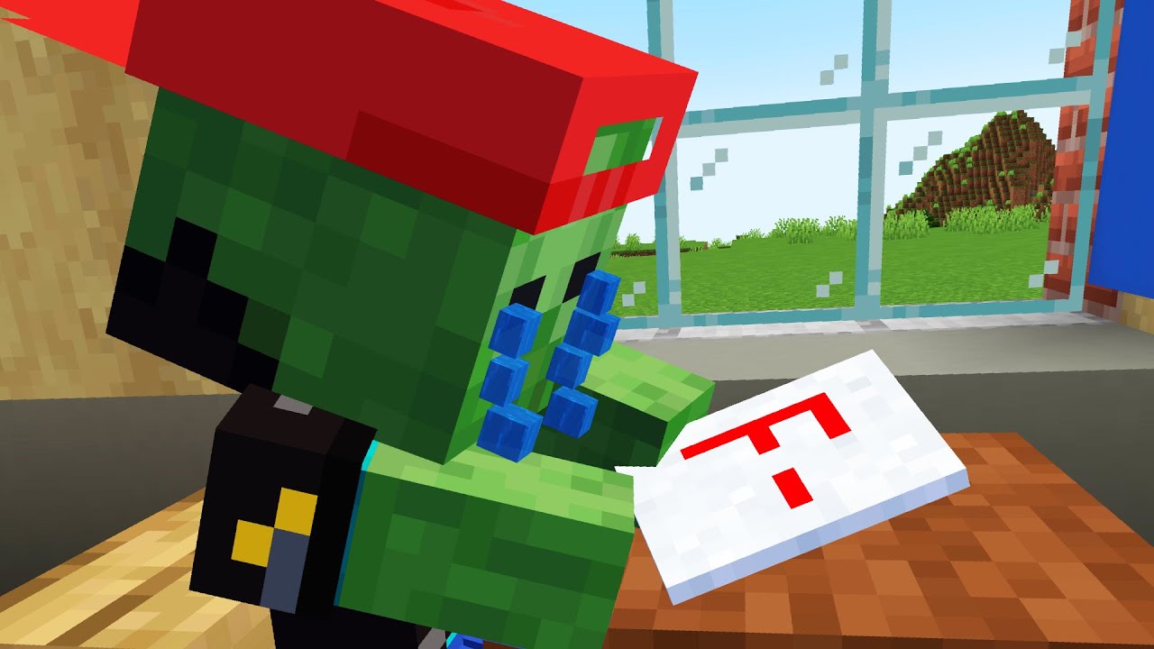 Minecraft mobs if they hated school