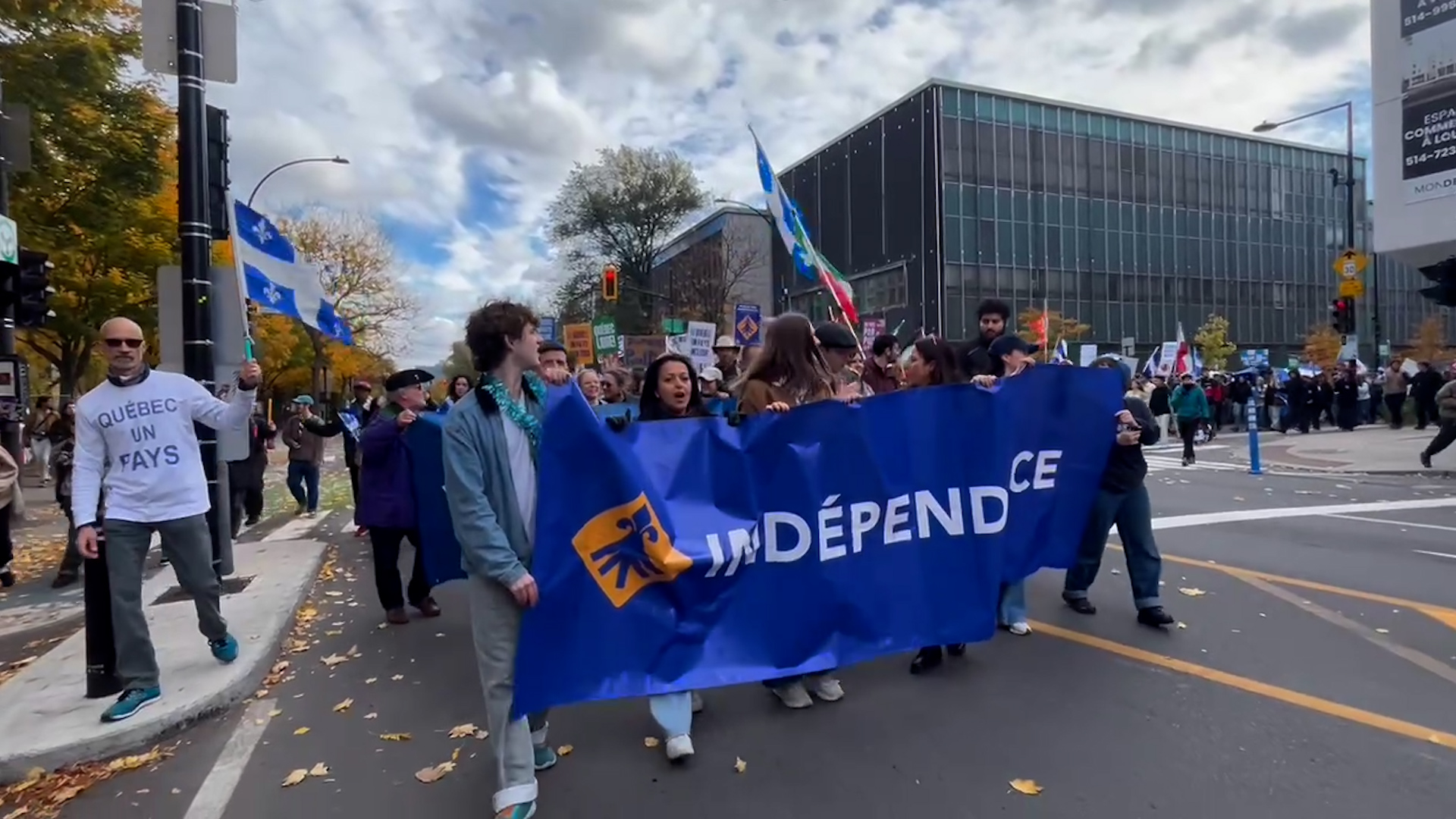 Hundreds gather to call for Quebec independence
