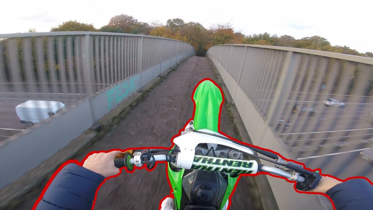 Pulling dirtbike wheelies over busy motorways