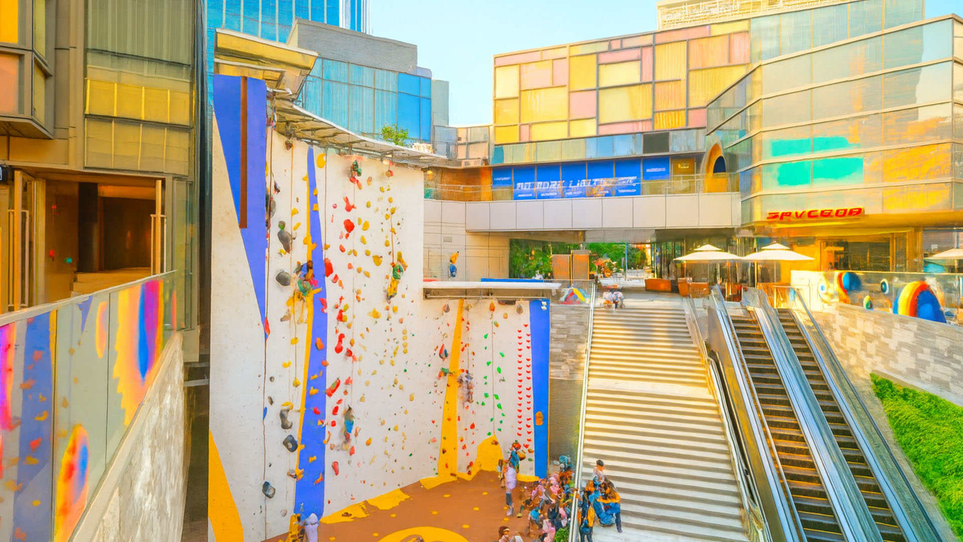 A Colorful Break in the Middle of the City