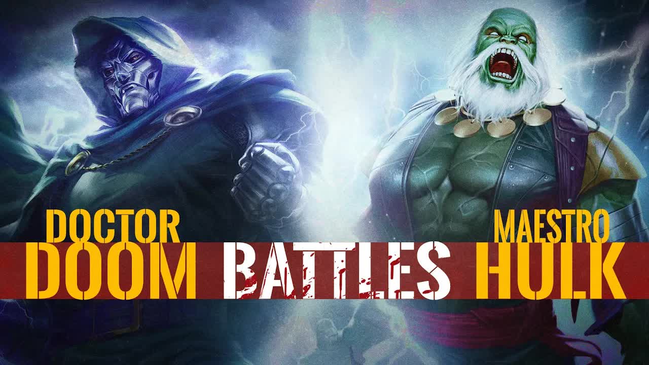 Doctor Doom challenges Maestro Hulk for the throne