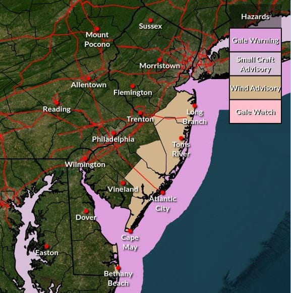 Coastal flood advisory for Delaware as storm brings rain, high winds ...