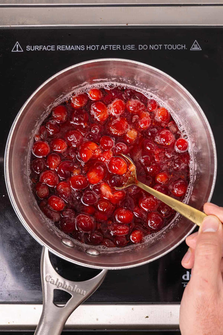 Cranberry simple syrup