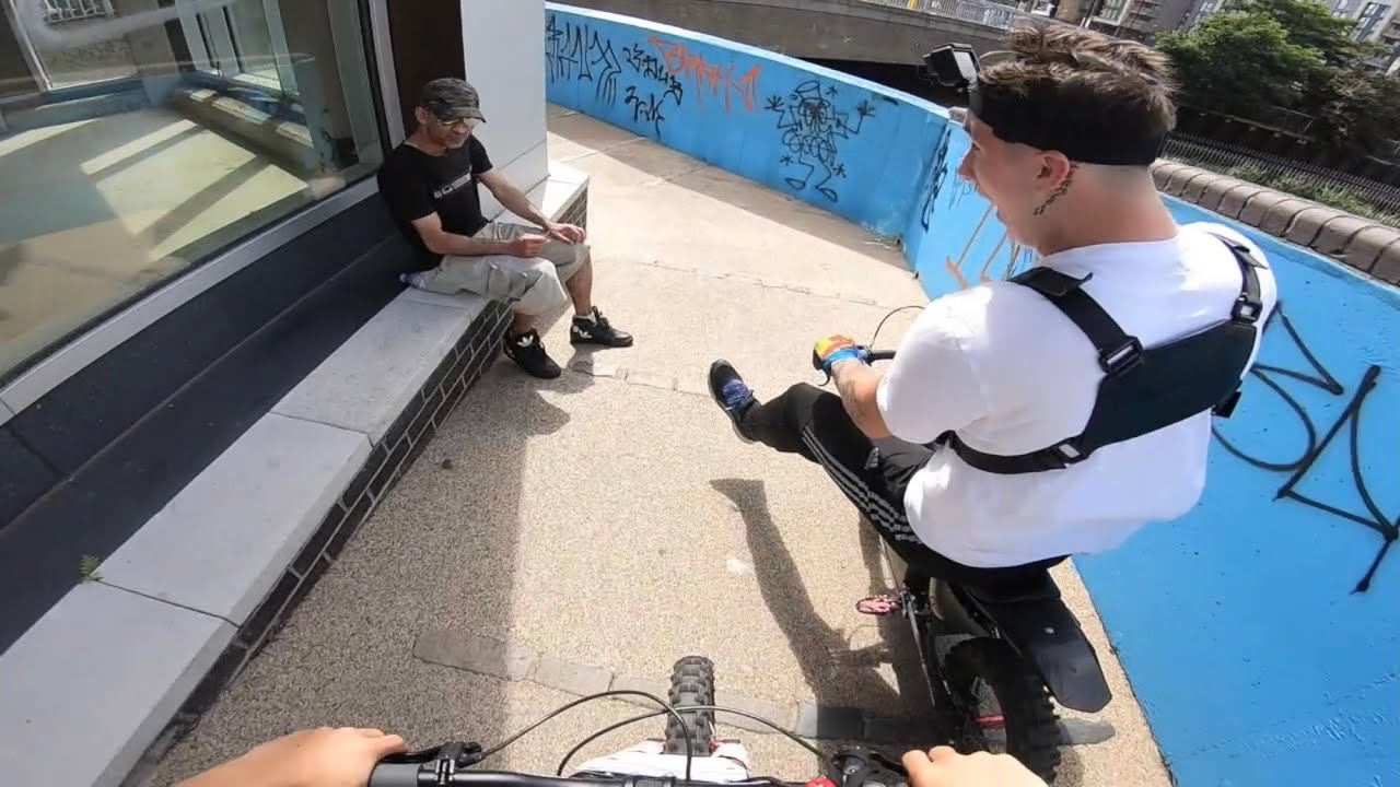 Little Harry enjoys a dirt bike ride through London