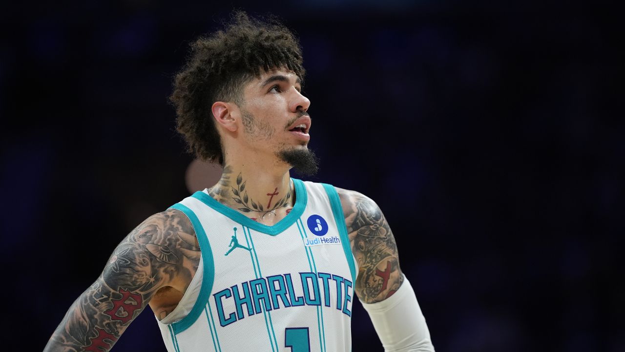 LaMelo Ball punches Hornets mascot after eliminating Heat from play-in