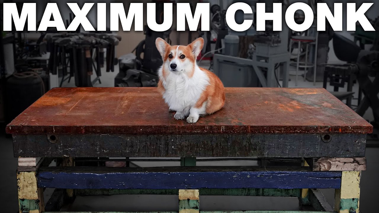 Building the ultimate steel workbench - 3300lb cast iron surface!