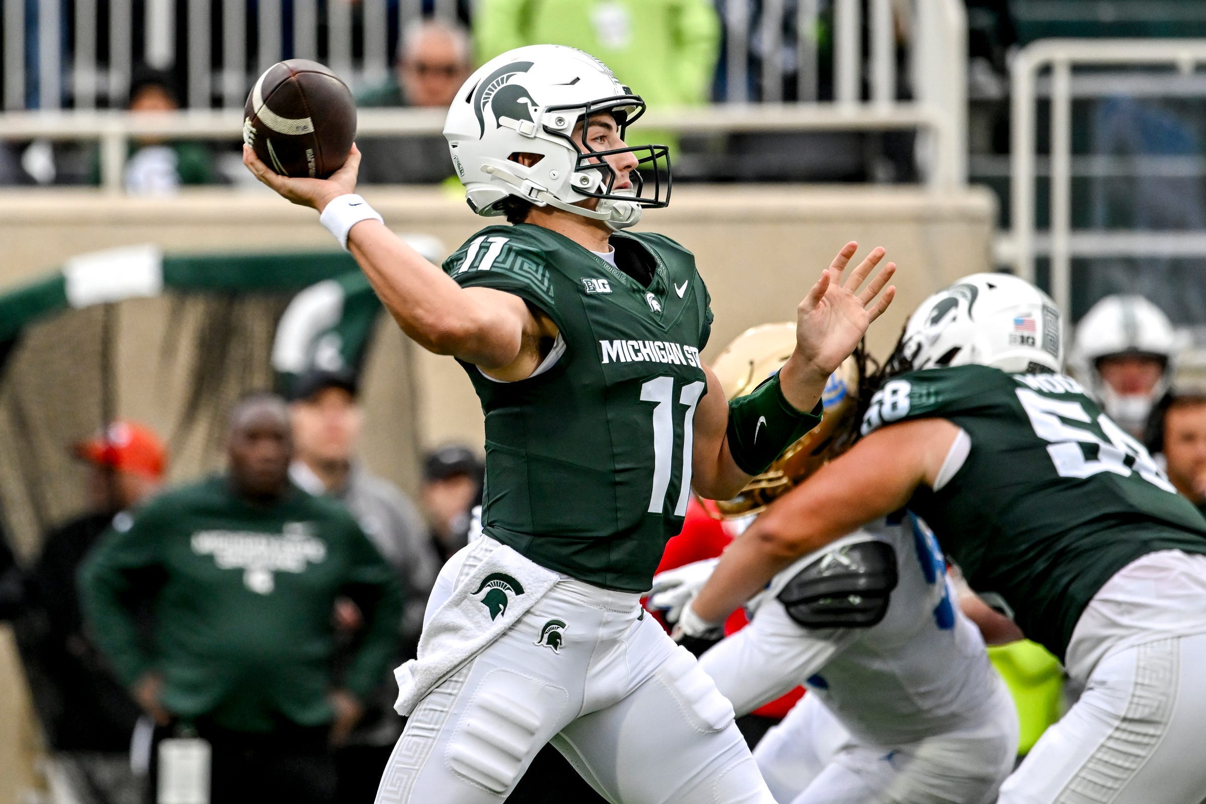 Michigan State football making QB change, starting Alessio Milivojevic ...