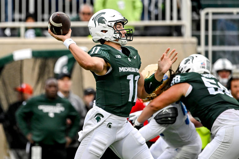 Michigan State football making QB change, starting Alessio Milivojevic ...