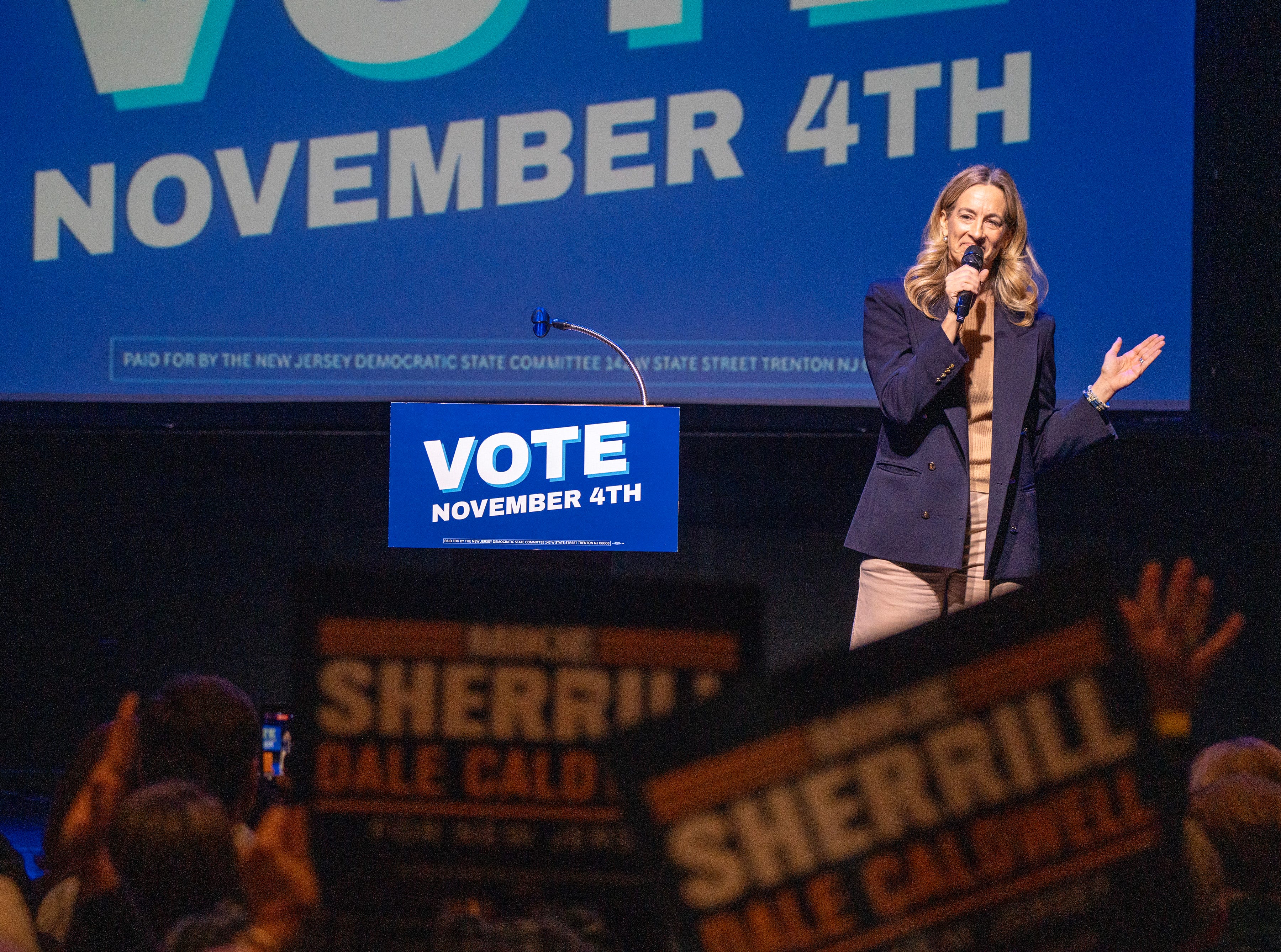 Mikie Sherrill seeks votes in Red Bank, blasts Trump, Ciattarelli over ...