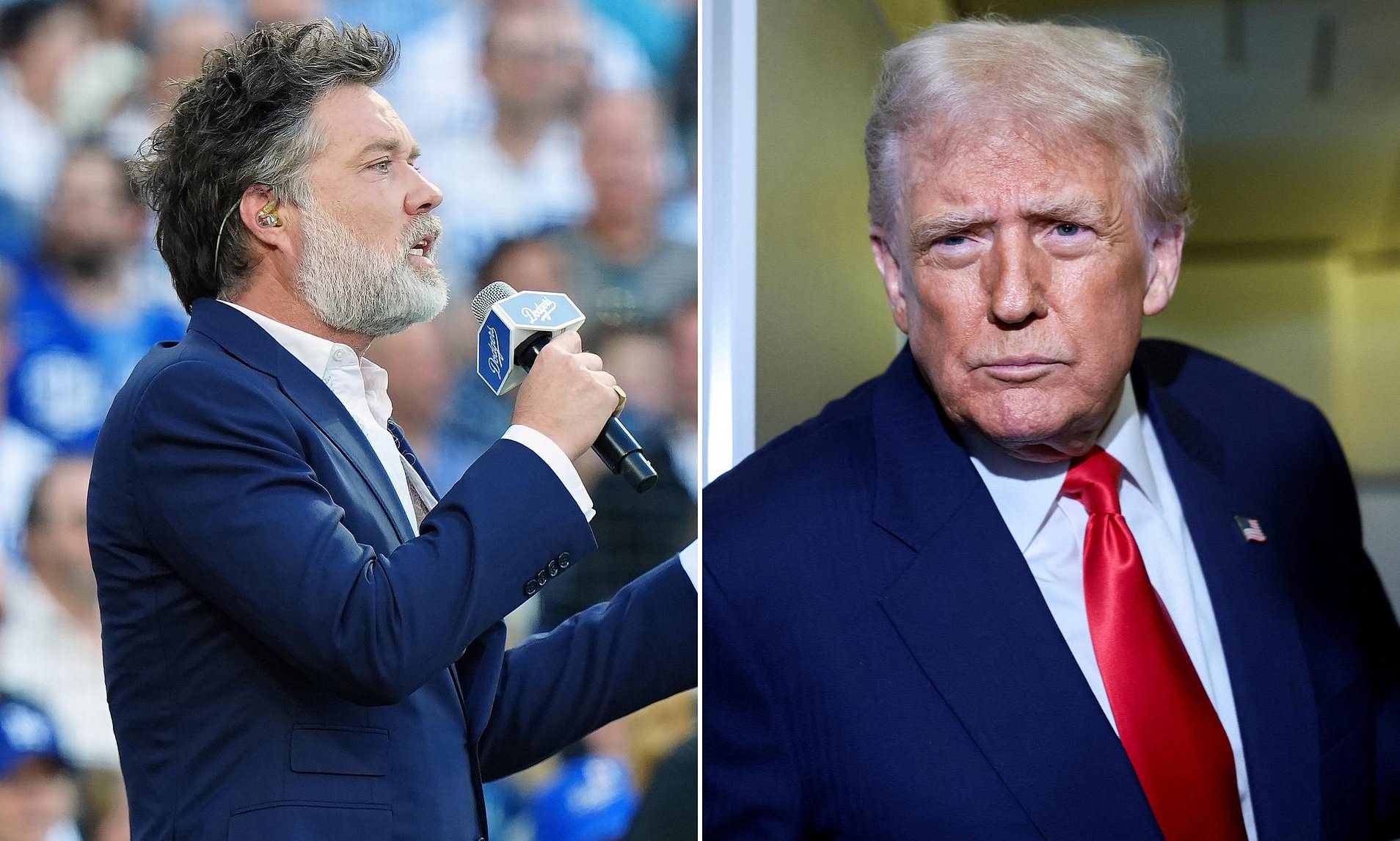 Fury as World Series singer changes national anthem lyrics in Trump ...