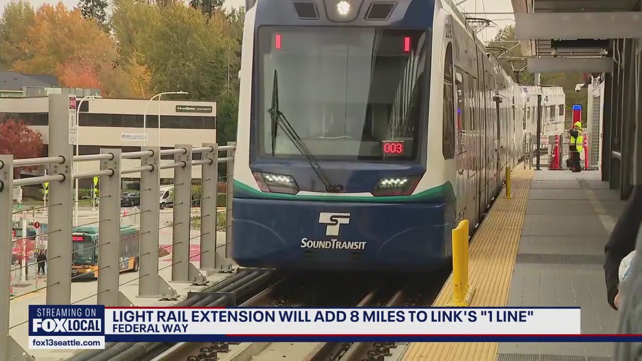 Sound Transit to open 8-mile Link Light Rail extension to Federal Way, WA