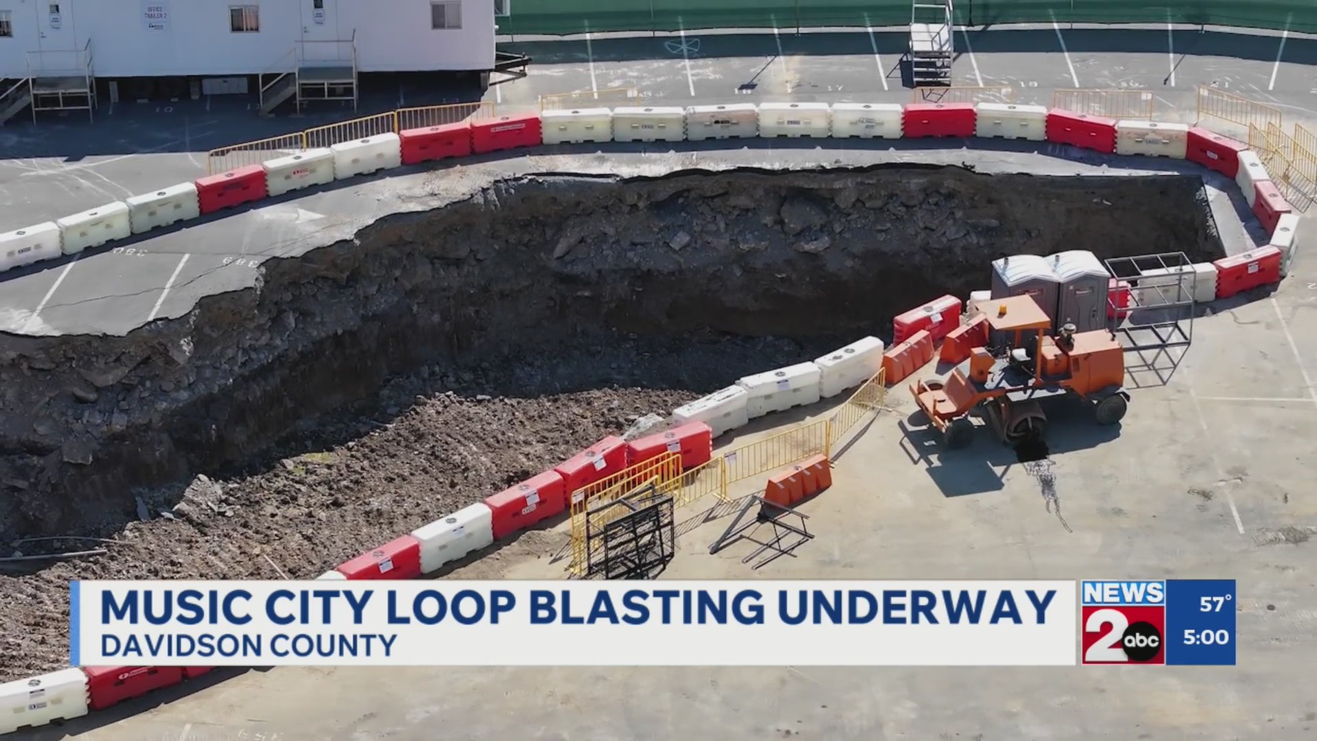 Blasting for Music City Loop underway