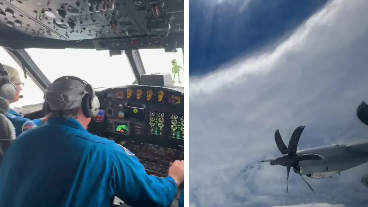 WC-130J Weatherbird hurricane hunter in hurricane Melissa: What the ...