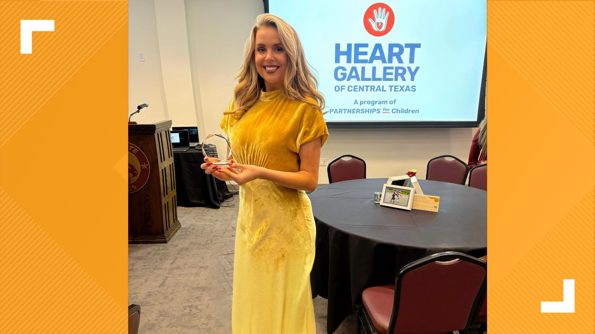 KVUE's Hannah Rucker recognized for advocacy in Texas foster care