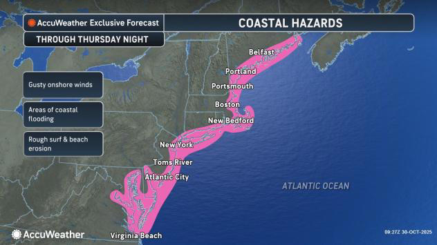 Cold winds, even snow to follow late week rainstorm in eastern US