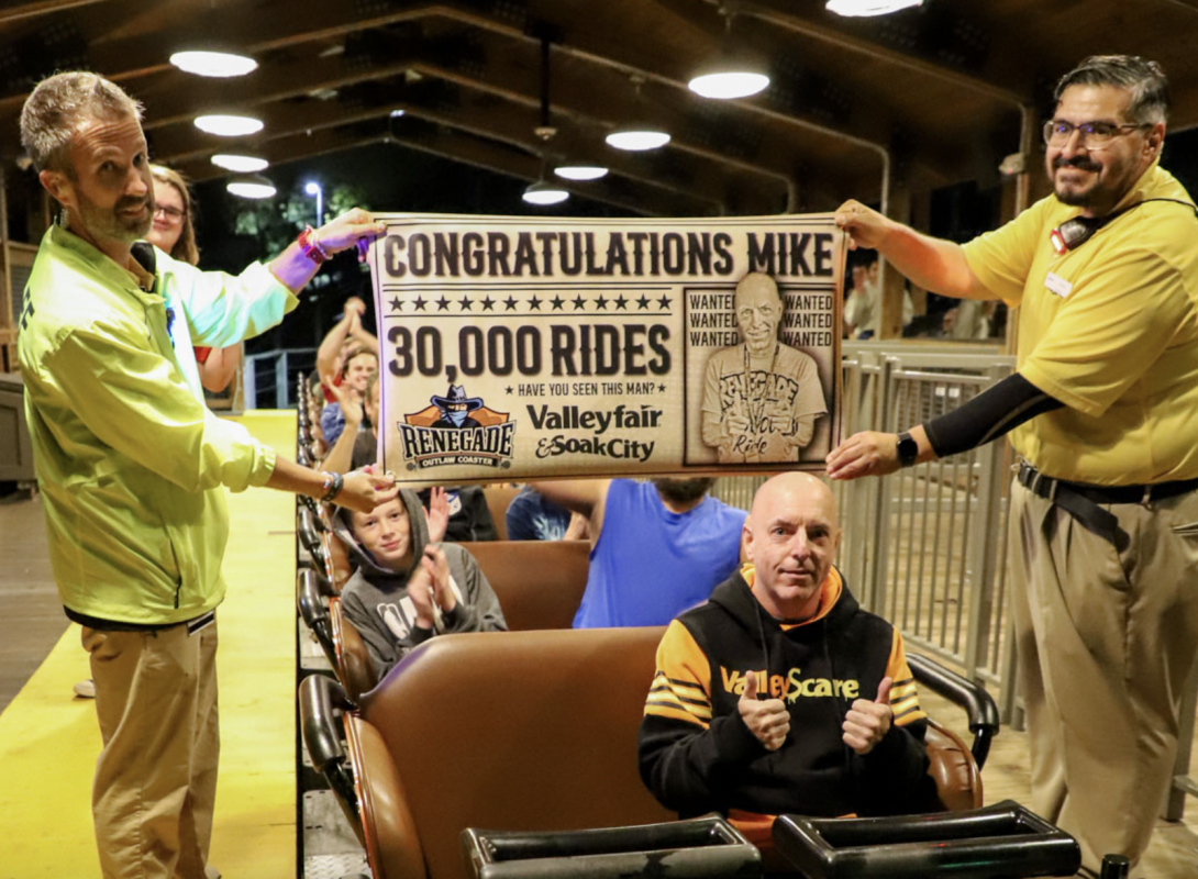 Renegade 'super fan' takes his 30,000th ride on the Valleyfair roller ...