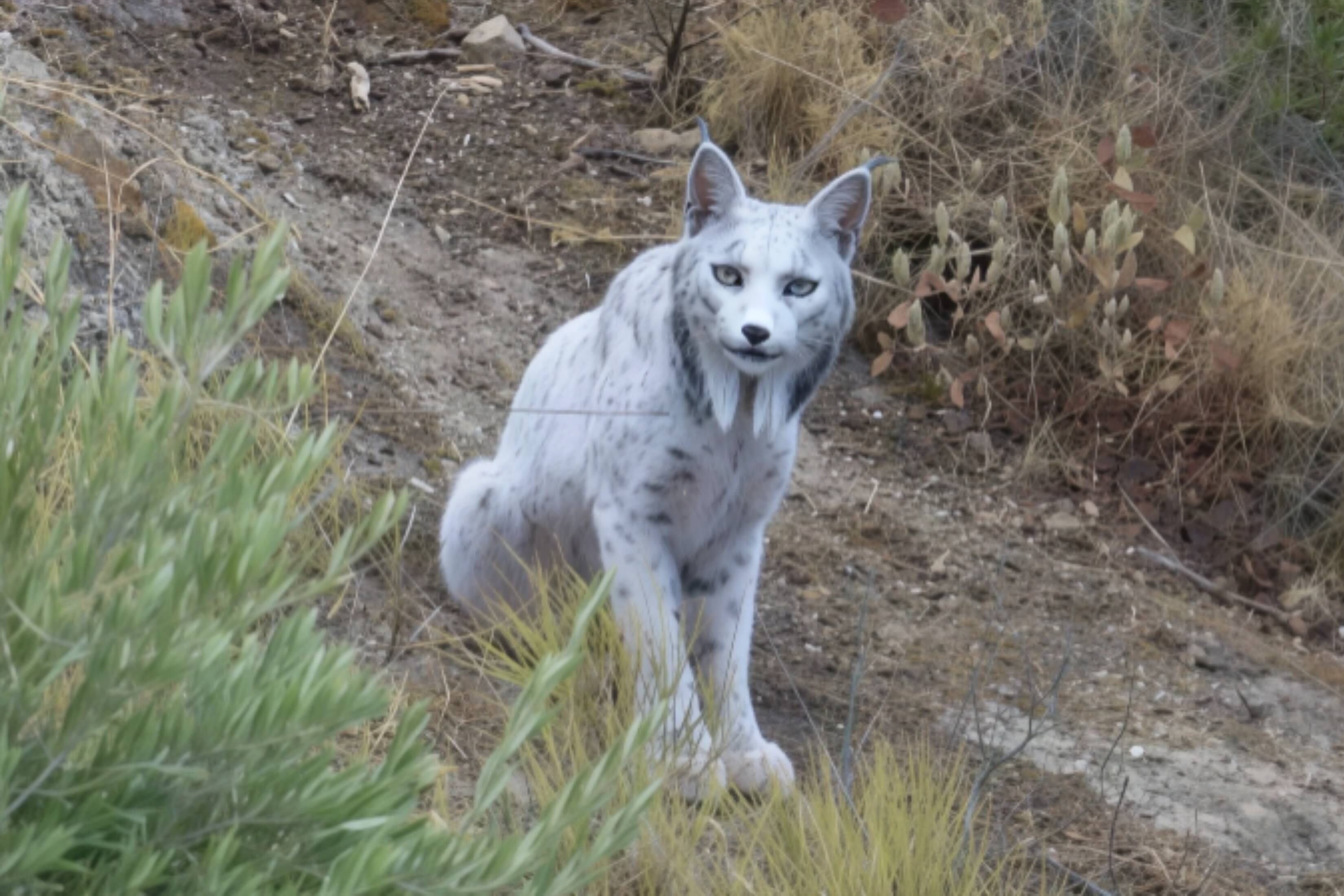 Aparece un lince ibérico blanco, una rareza de la naturaleza que ...