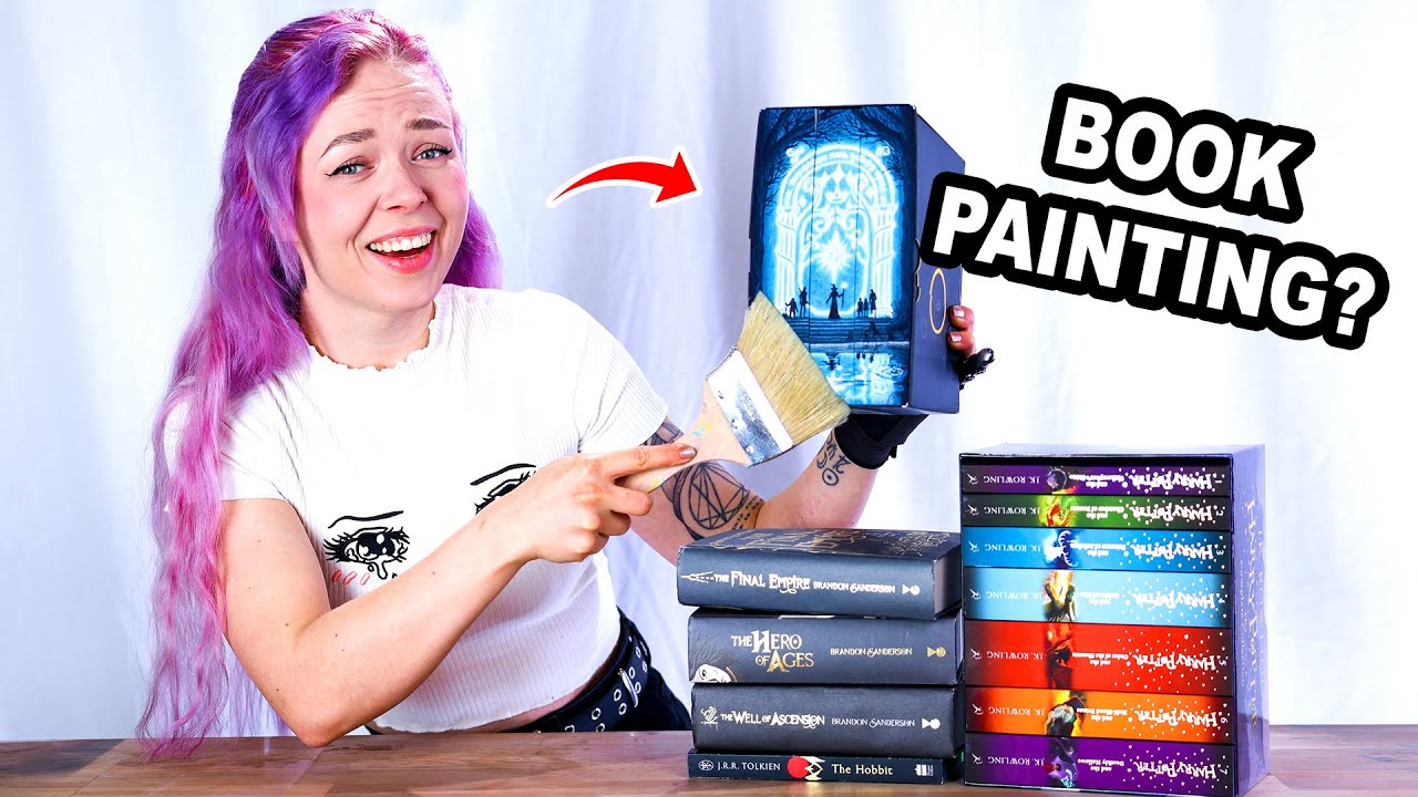 Painting on my favorite books - The Hobbit, LOTR & Harry Potter!
