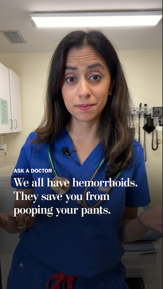 Thank hemorrhoids for saving you from pooping your pants