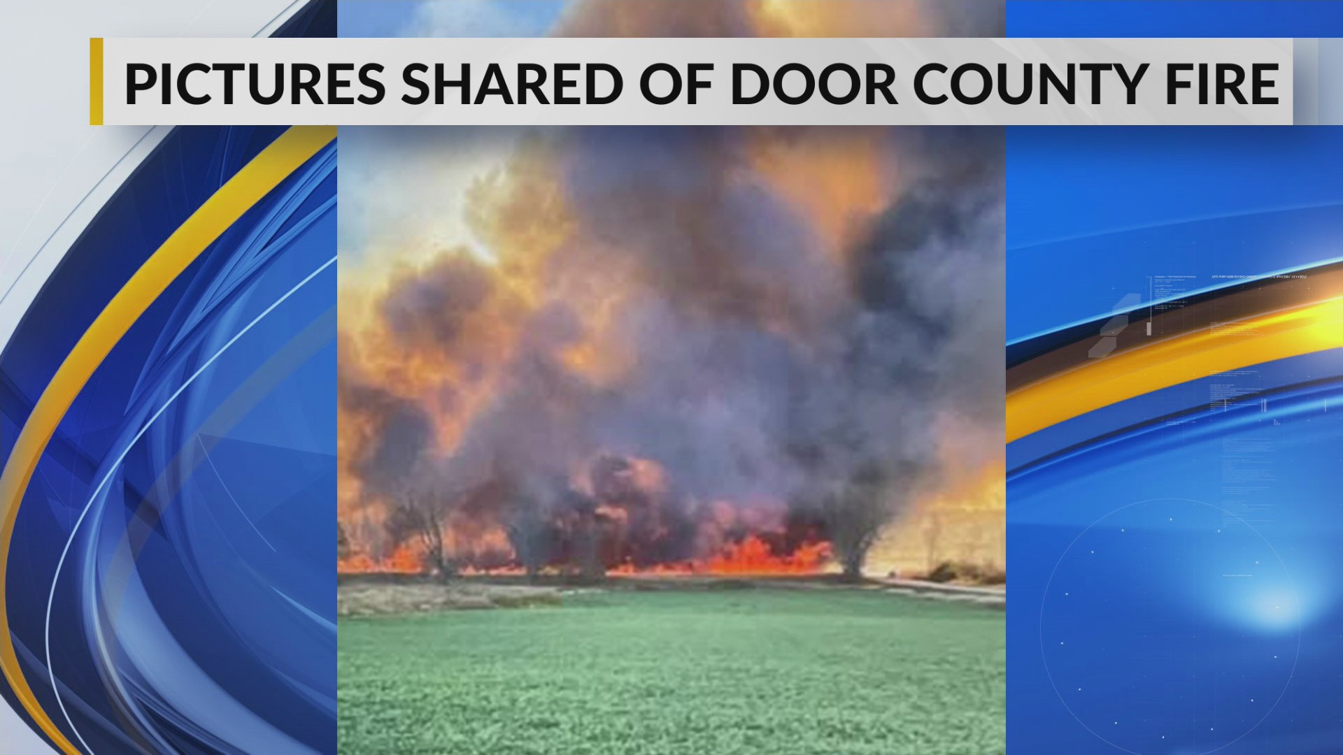 New images show massive fire in Door County yesterday