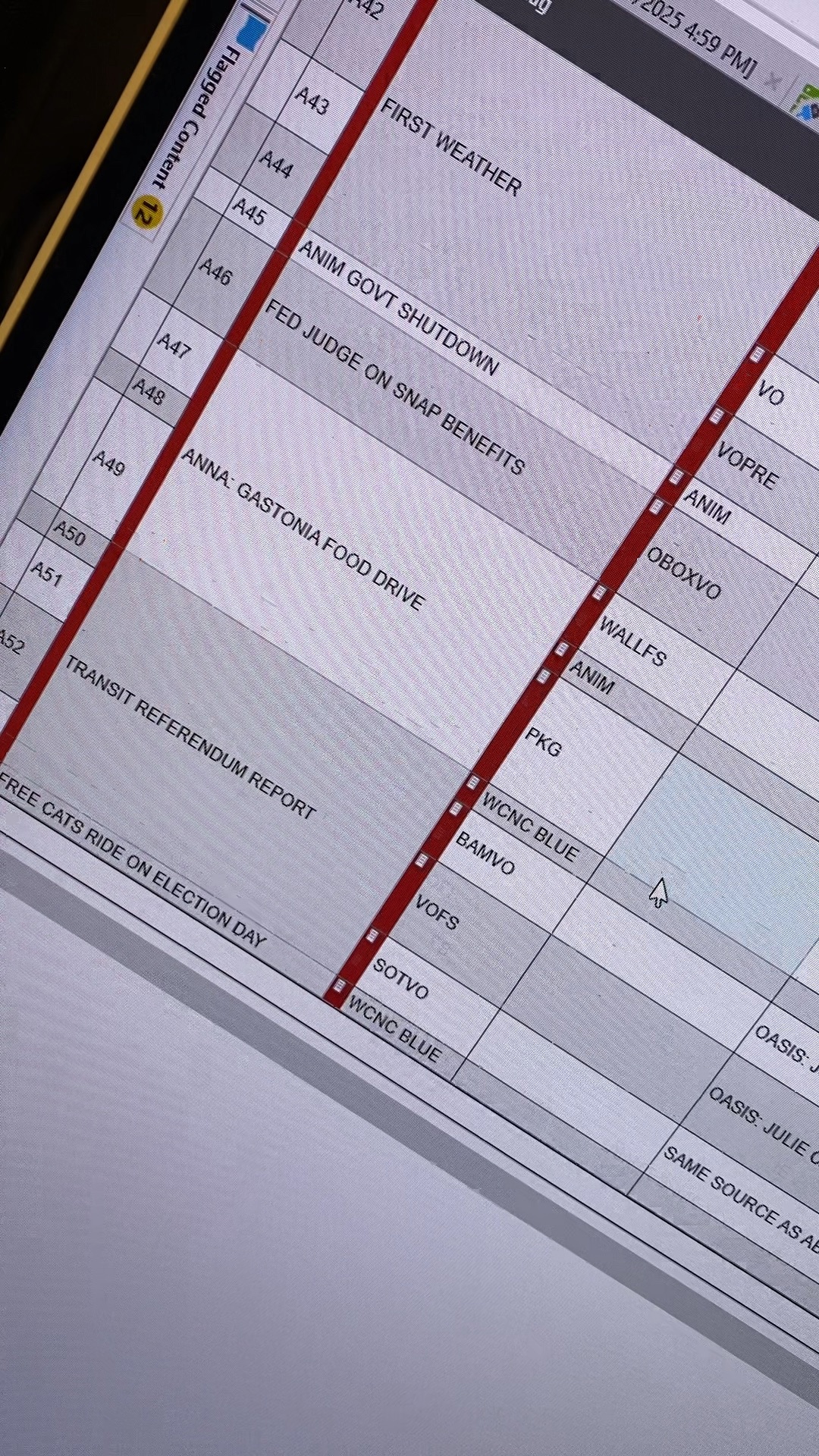 Behind the scenes: 6 p.m. newscast rundown for Oct. 30, 2025