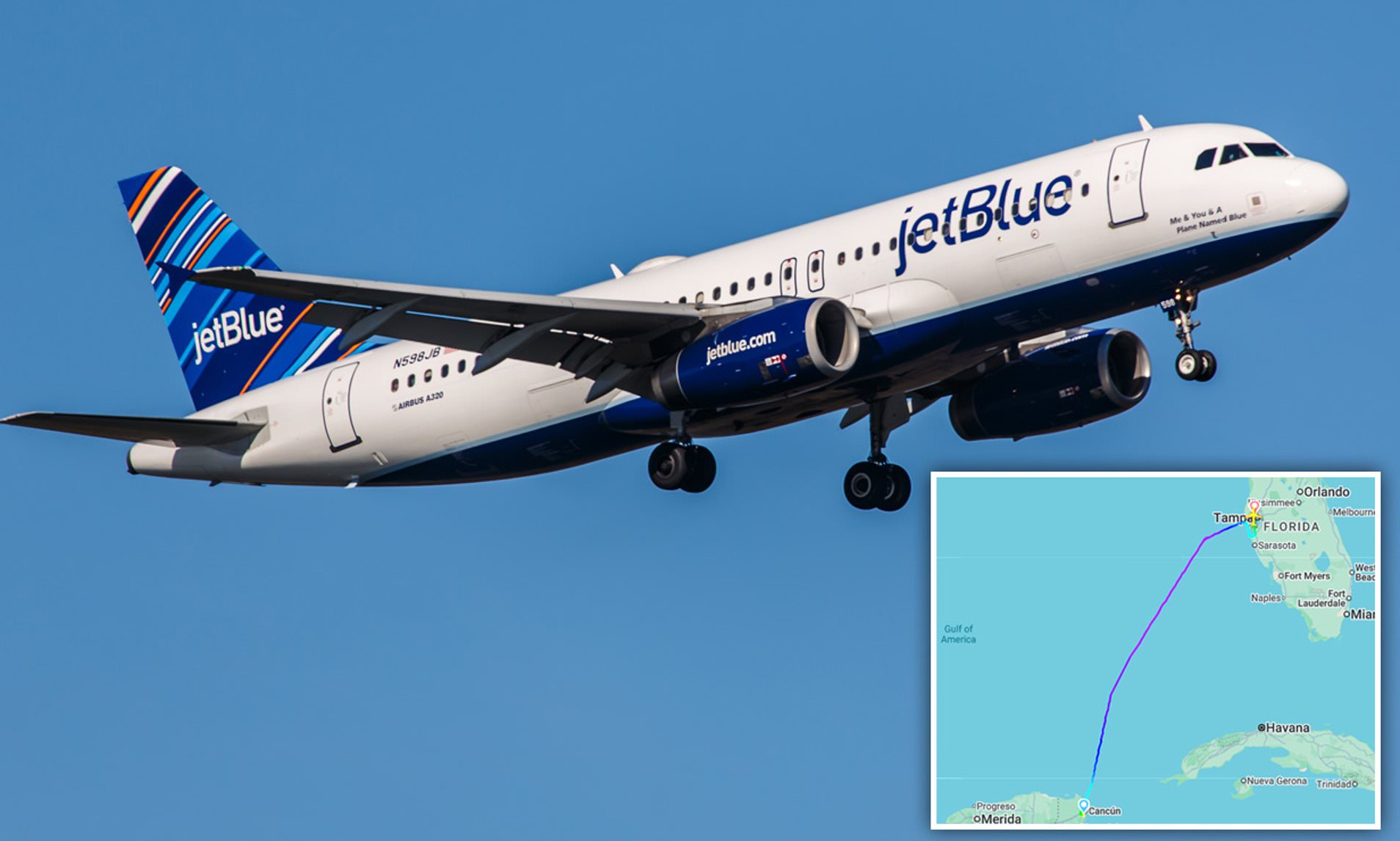 Panic as passengers injured after JetBlue plane's altitude DROPS ...