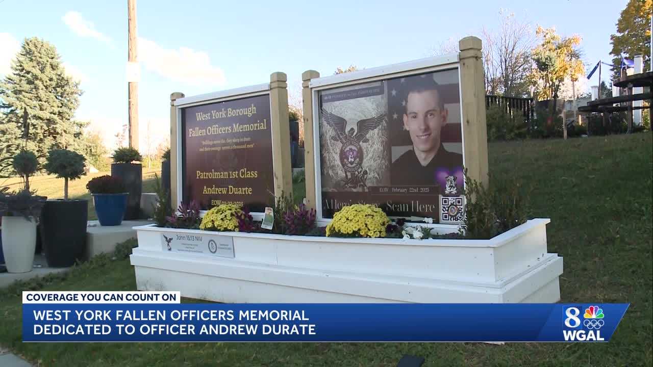 New memorial unveiled in West York to honor Officer Andrew Duarte
