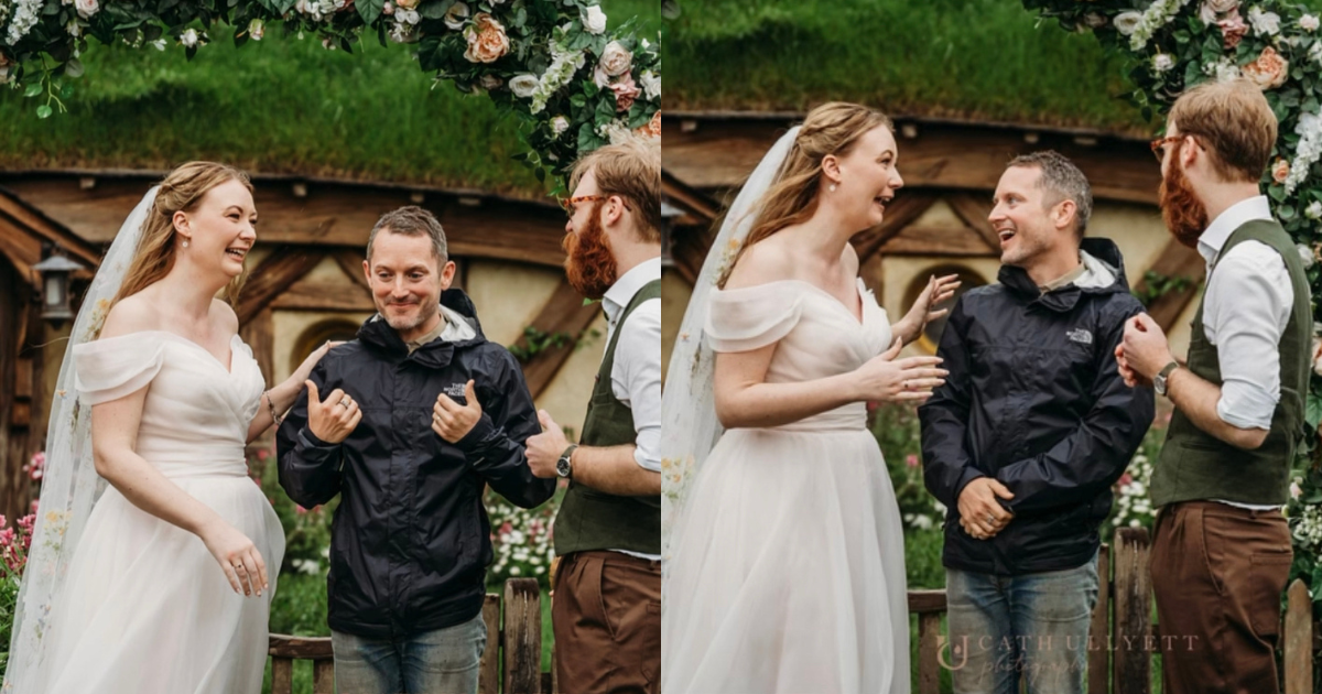 Elijah Wood crashes 'Lord of the Rings'-themed wedding at the Shire