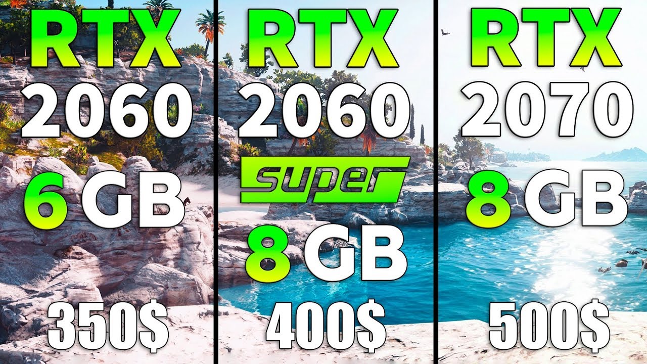 RTX 2060 SUPER vs RTX 2060 vs RTX 2070 test in 8 games