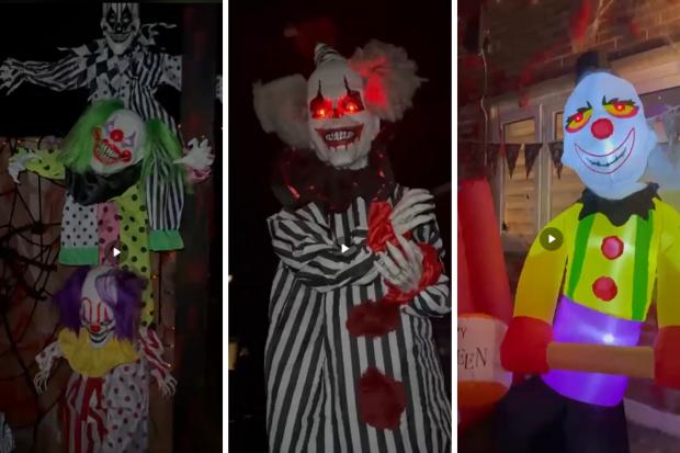 Halloween masters outdo themselves with creepy clowns display - sneak peek
