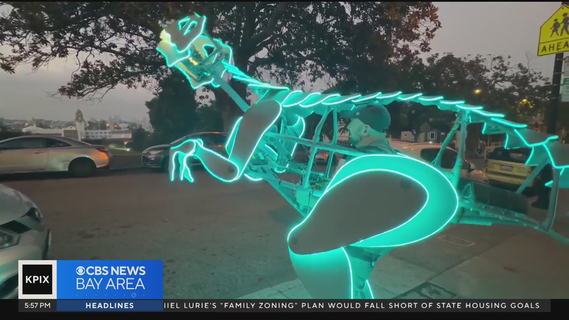 Bay Area man creates prehistoric Halloween by bringing "Doloresaurus ...