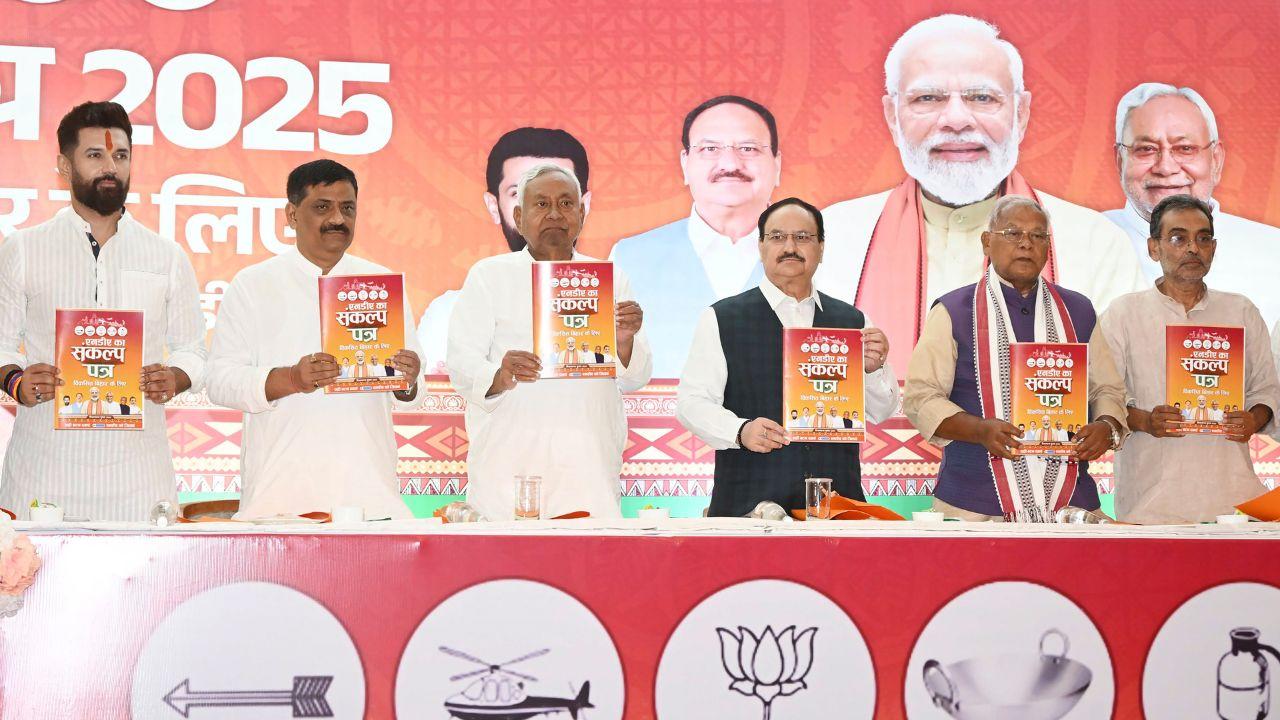 Bihar elections 2025: NDA releases their manifesto for state assembly polls
