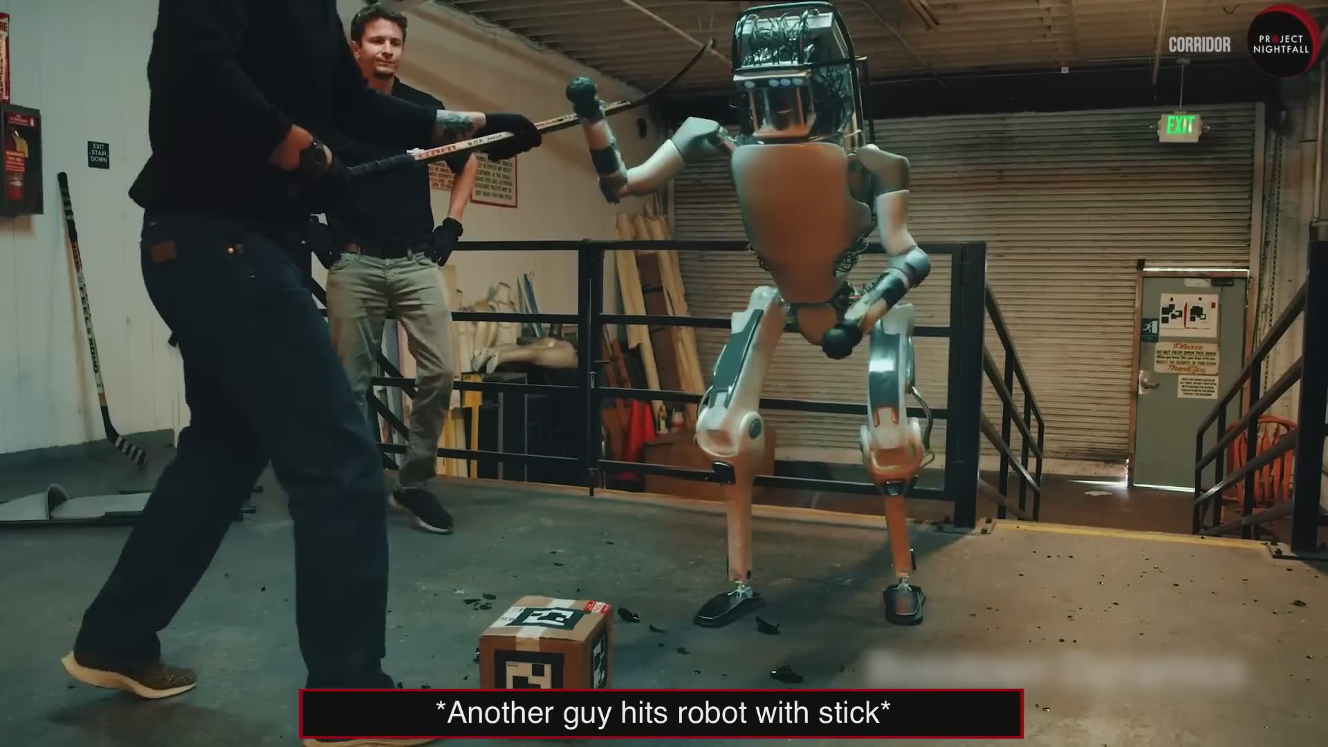 AI robot caught fighting back at humans on camera