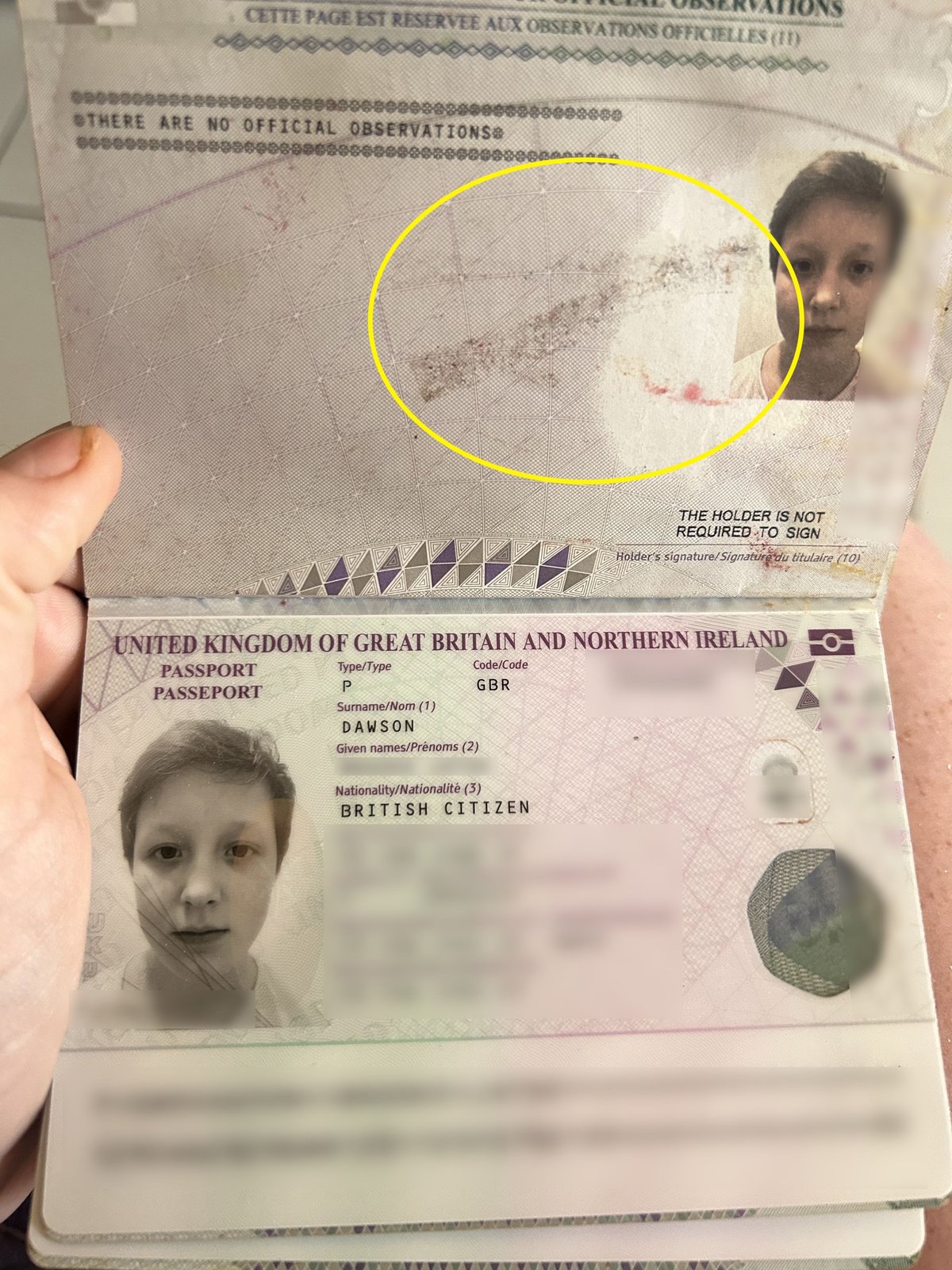 Schoolboy refused boarding flight over 'sticker mark' on passport