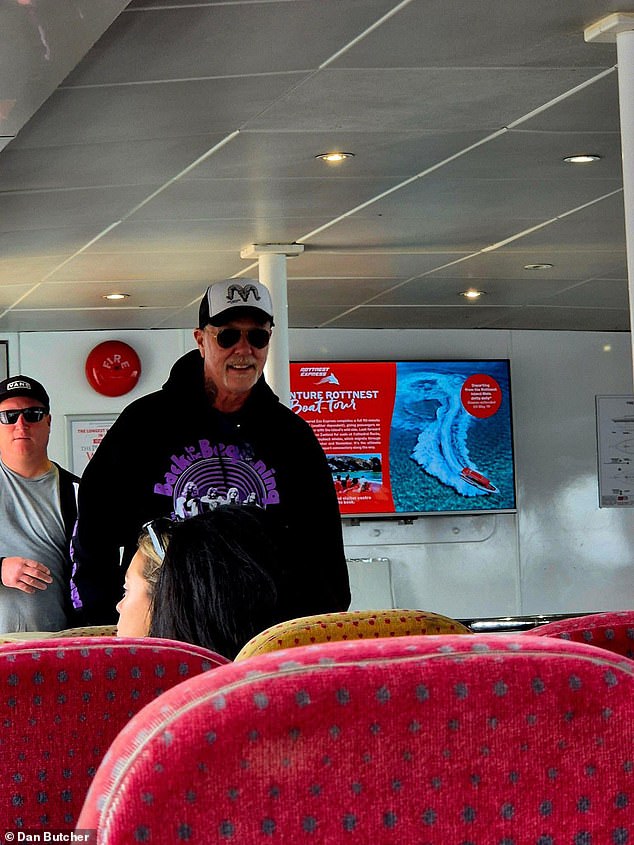 Legendary frontman of iconic rockers spotted bound for Rottnest Island
