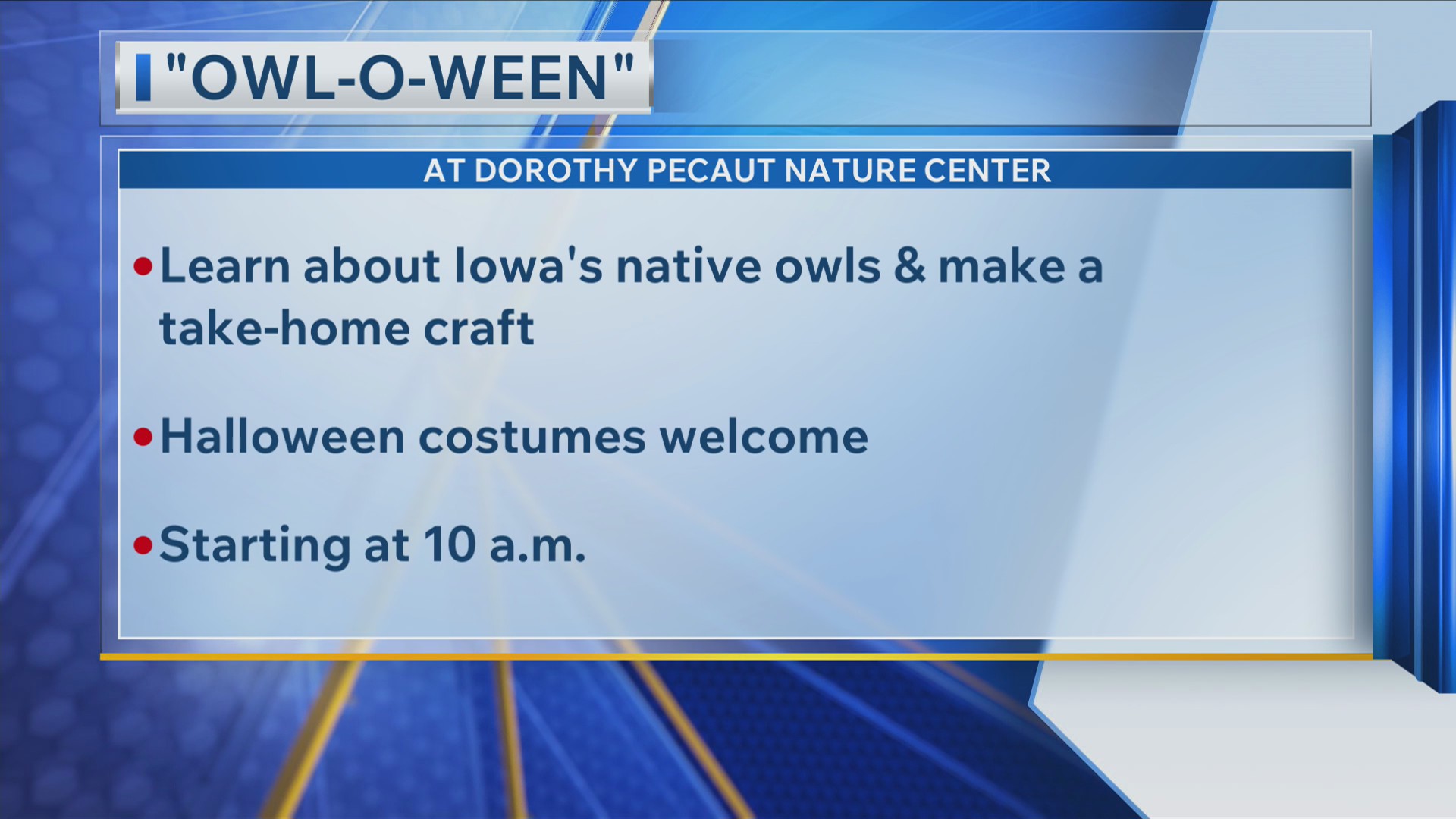 Owl-O-Ween at Dorothy Pecaut Nature Center