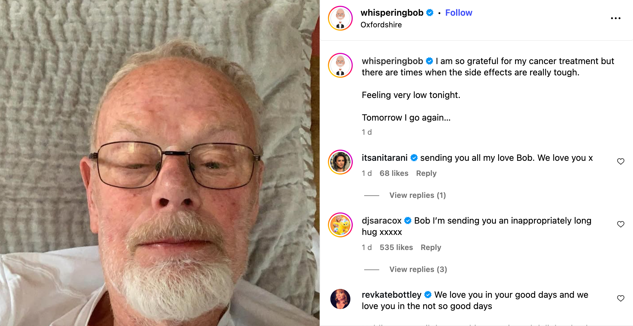 BBC Radio 2 DJ Bob Harris supported by colleagues after health update