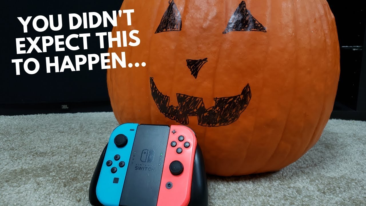 I Turned My Nintendo Switch into a Pumpkin on Halloween (& face reveal...)