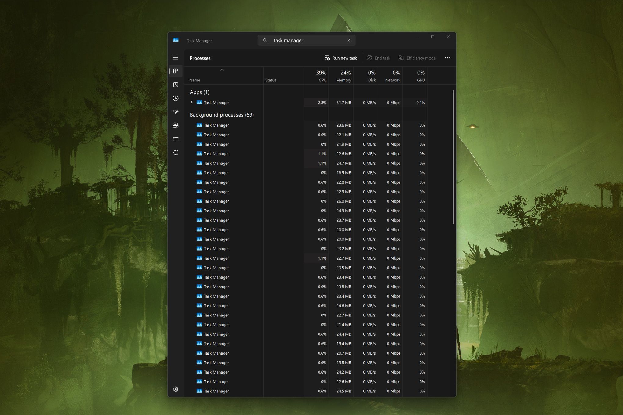 A bizarre Windows 11 bug duplicates Task Manager instead of closing it