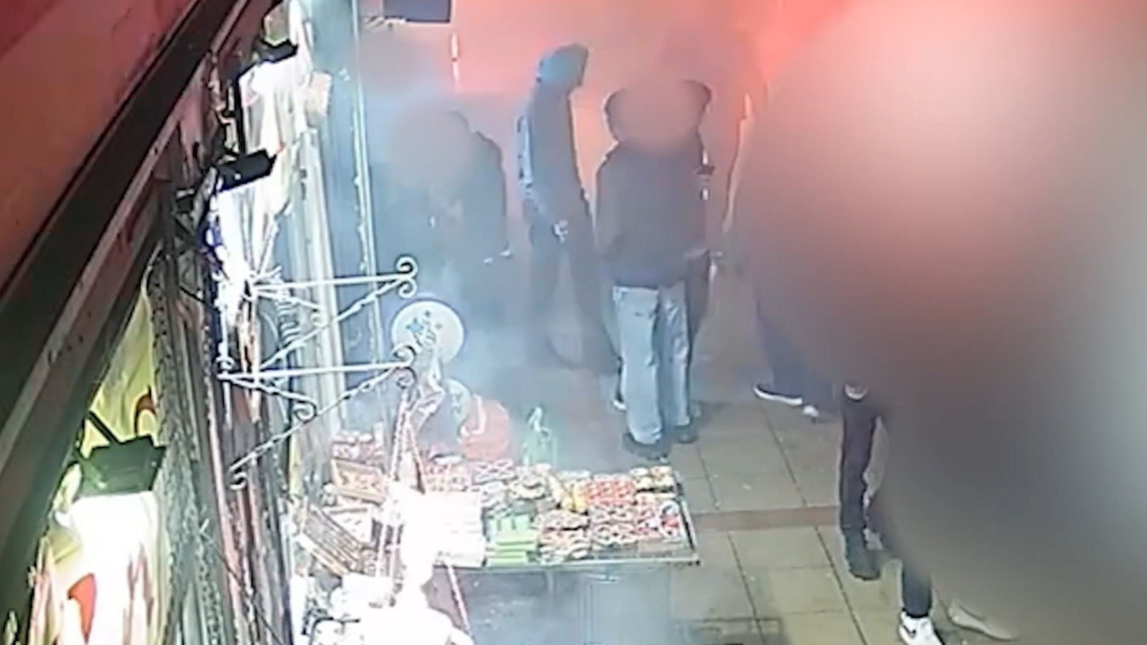 CCTV shows kids setting off fireworks in street endangering shocked ...