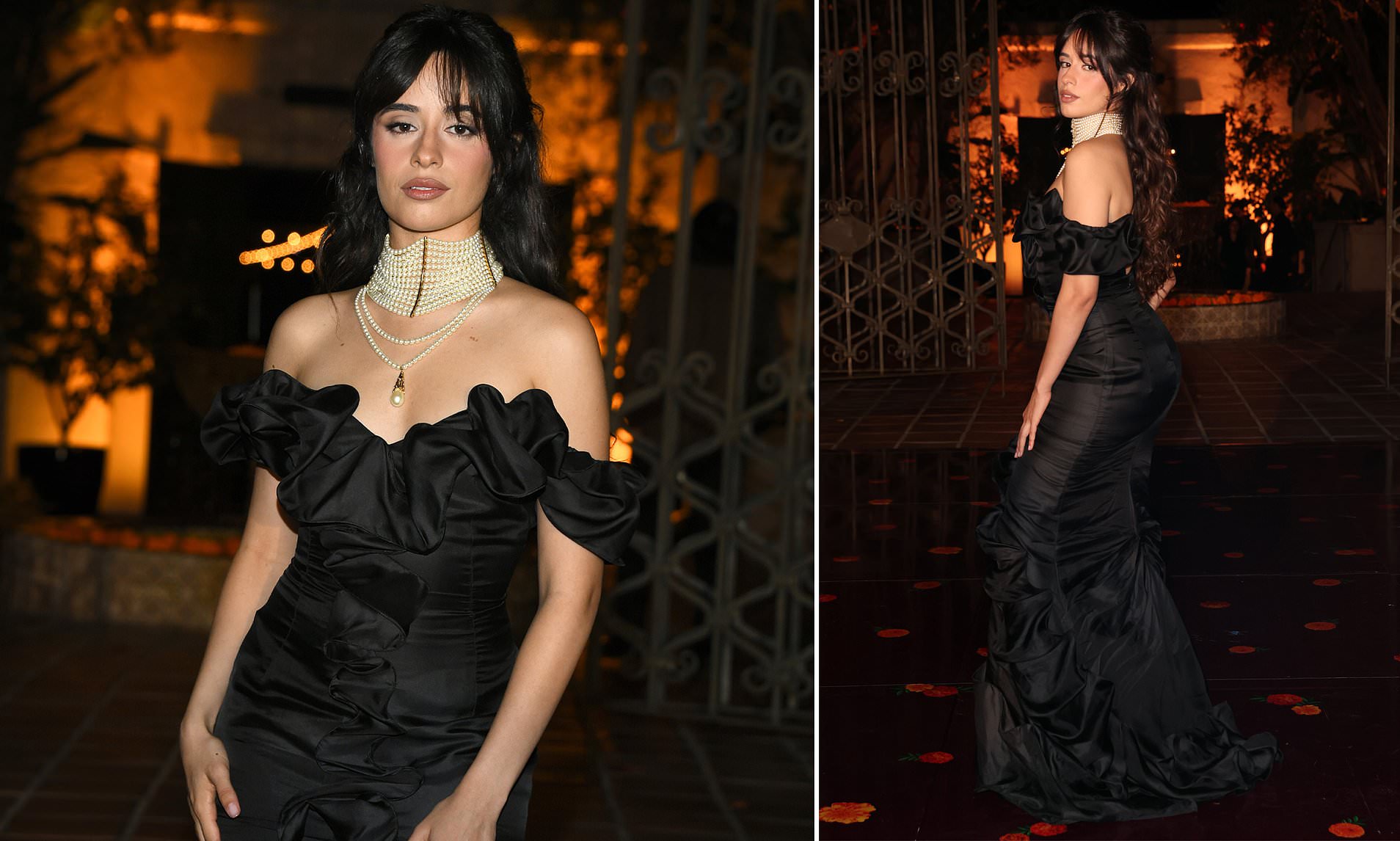 Camila Cabello looks glam in gothic figure-hugging gown as she attends ...