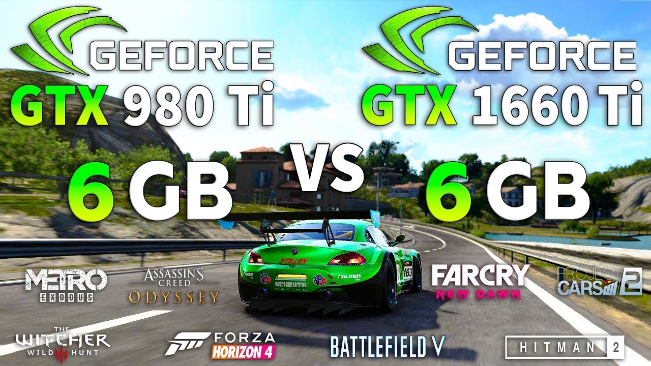 GTX 980 Ti vs GTX 1660 Ti test in 8 games