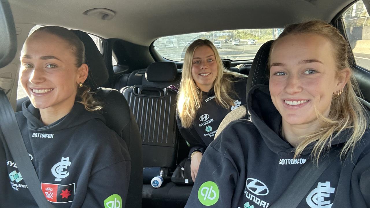 ‘Not thinking about football’: Blues carpool crew