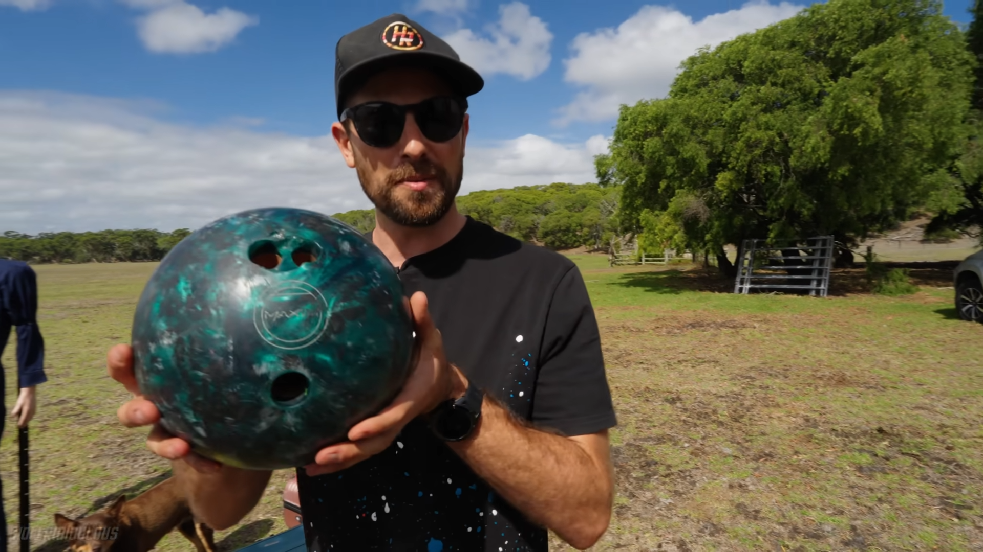 Bowling ball vs 700 km/h helicopter blades