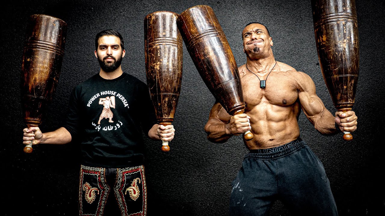 Training with ancient 3000 year old Iranian strength tools