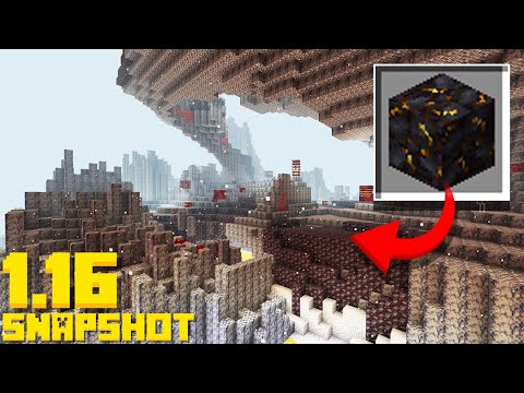 Basalt Deltas biome! Blackstone blocks (Minecraft 1.16 snapshot 20w15a)