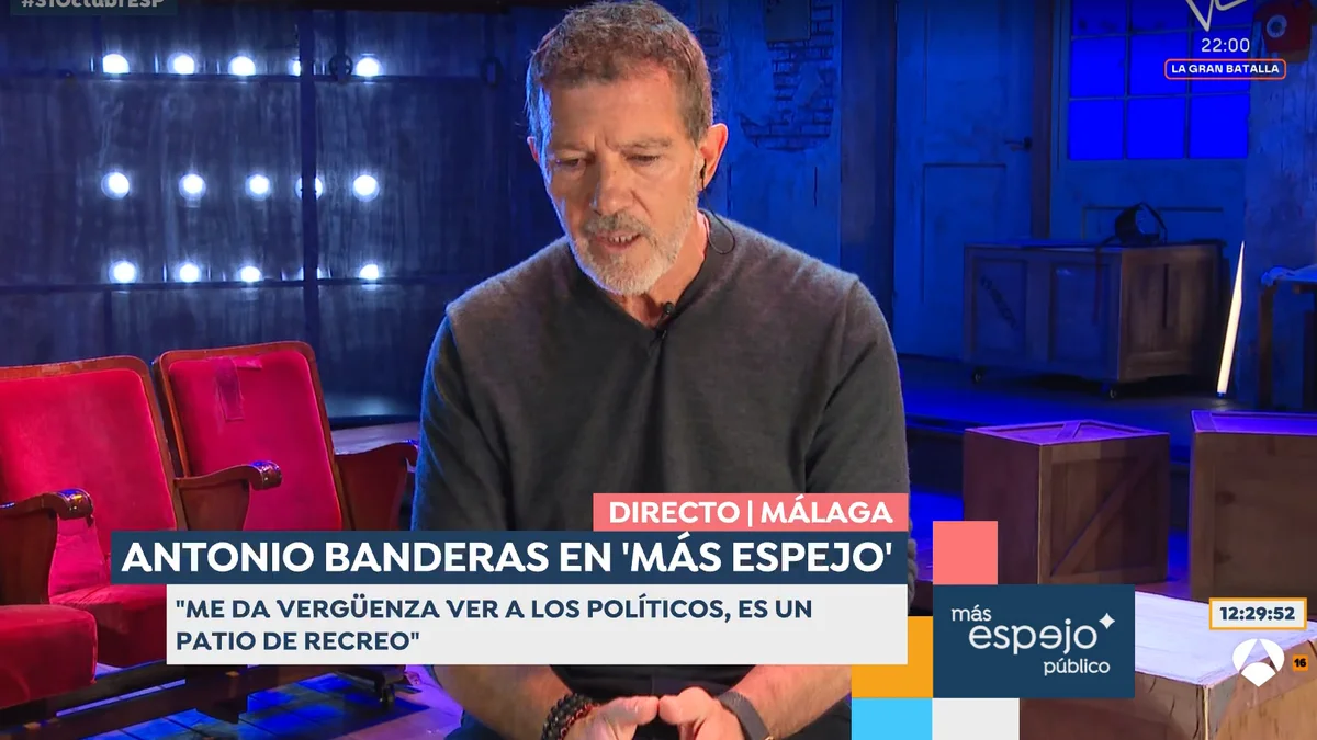 Antonio Banderas: "Me avergüenza ver algunas sesiones del Congreso ...