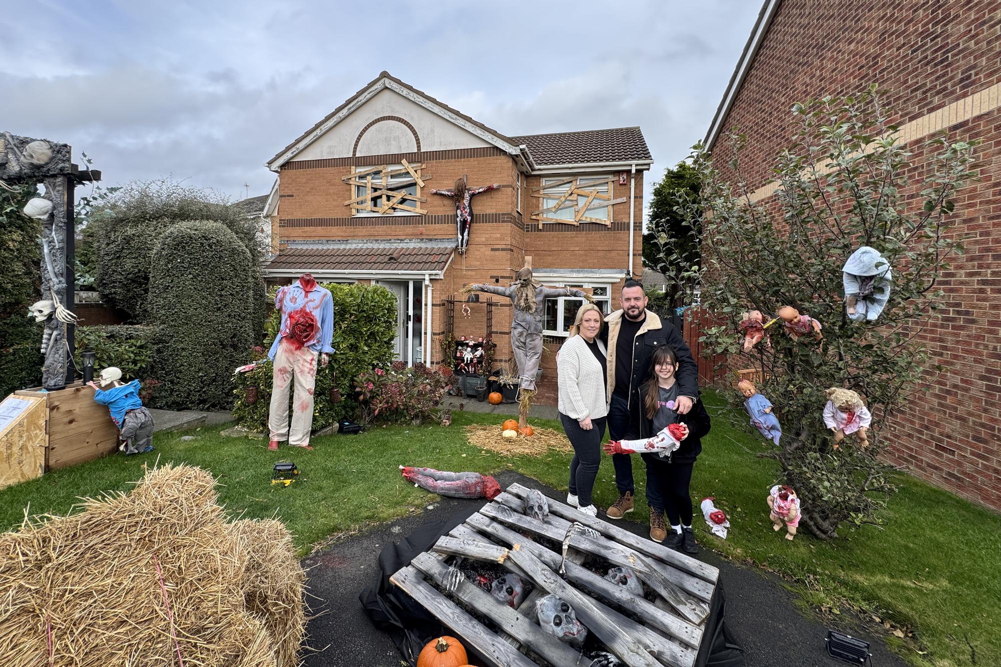 Hartlepool family expect hundreds to flock to their annual Halloween ...
